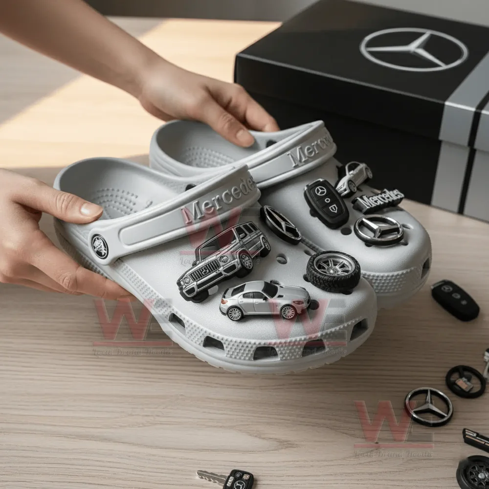 Mercedes Premium Crocs Crocband Clogs With Charms - WeLocalBrandHoodie