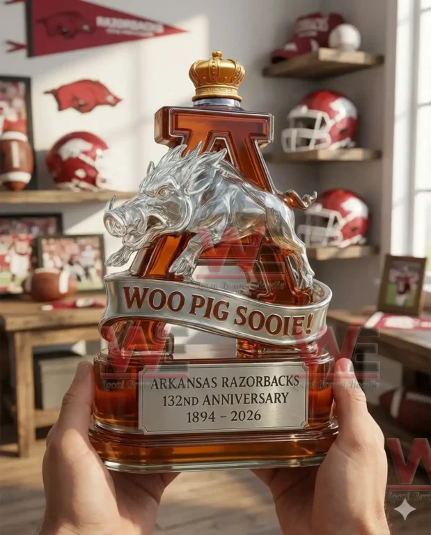Arkansas Razorbacks 132nd Anniversary Woo Pig Sooie Whiskey Bottle ...
