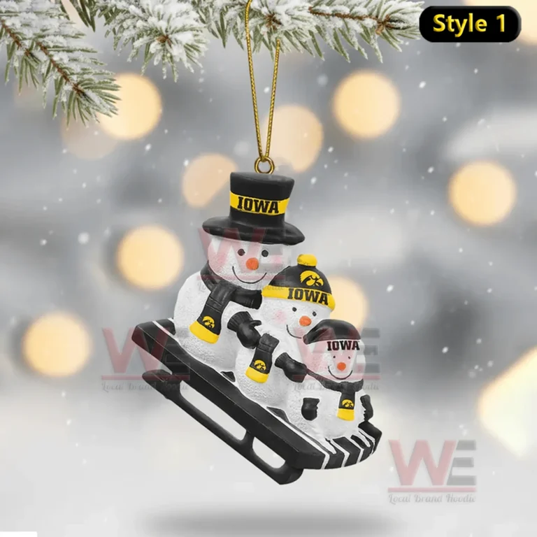 Iowa Hawkeyes x Santa Claus Chistmas Ornament - WeLocalBrandHoodie