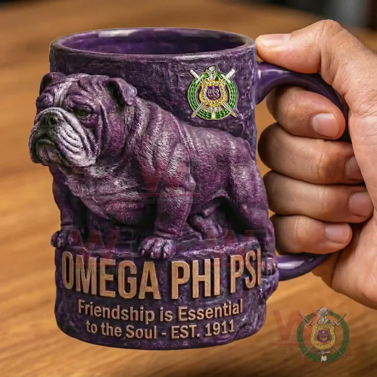 Omega Phi Psi Bulldog Mug - WeLocalBrandHoodie