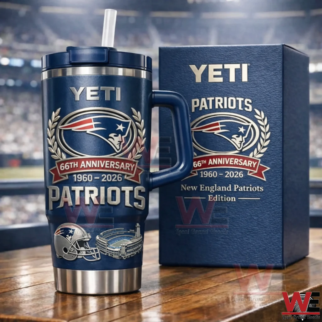 New England Patriots 66th Anniversary 1960-2026 Edition Yeti Tumbler ...