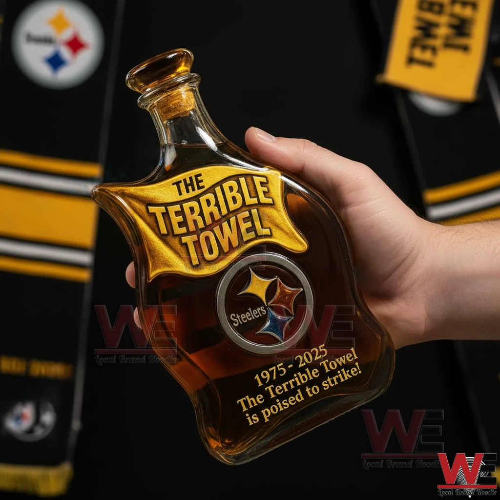 Pittsburgh Steelers The Terrible Towel 1975-2025 Whiskey Bottle ...