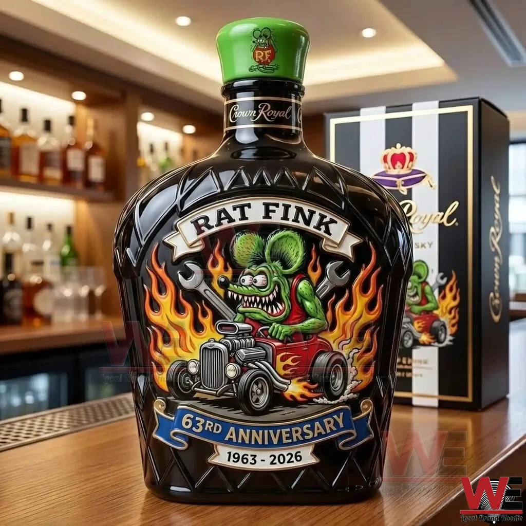 Rat Fink 63rd Anniversary Crown Royal Whiskey Bottle - WeLocalBrandHoodie
