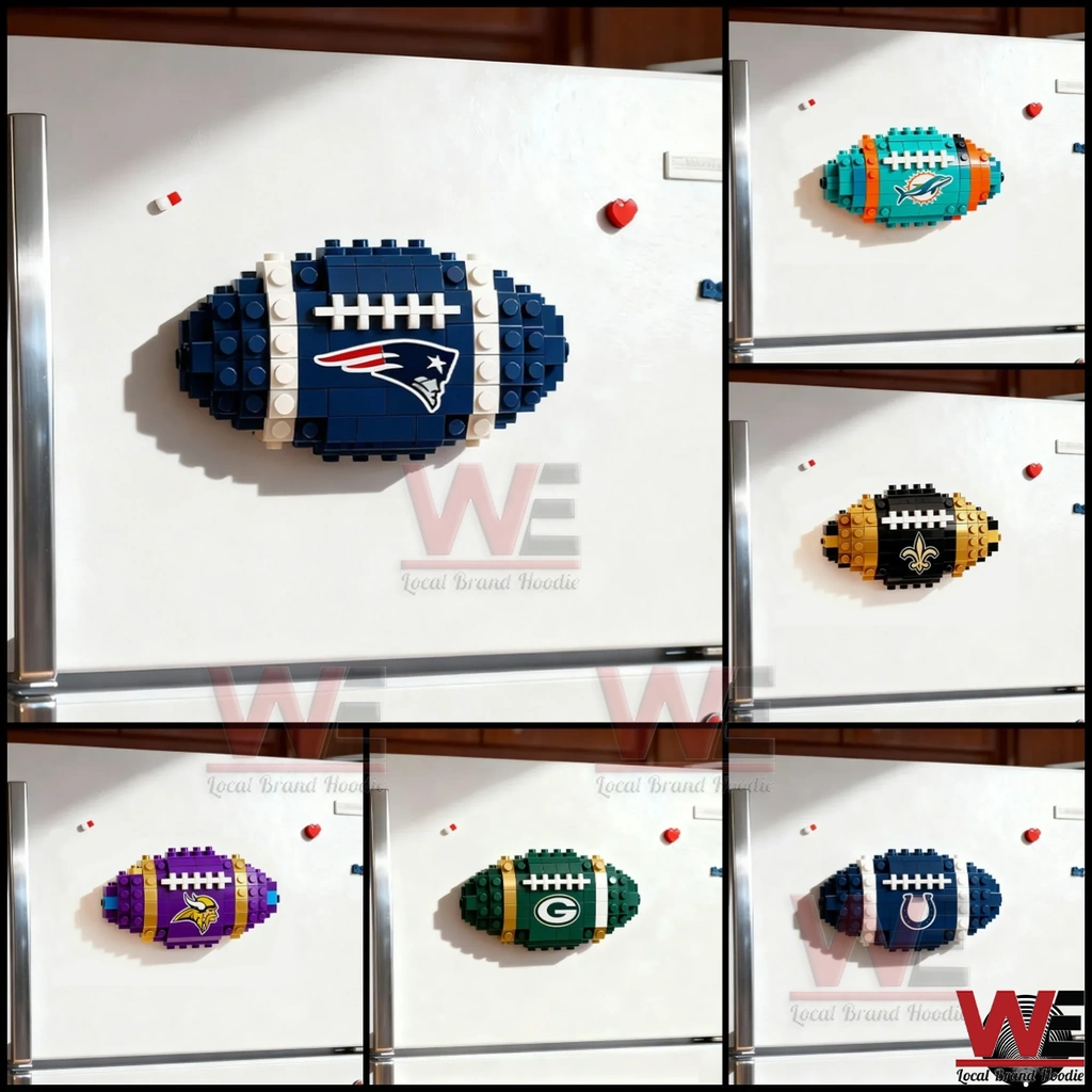 2026 New NFL Football Team Building Blocks Refrigerator Magnet ...