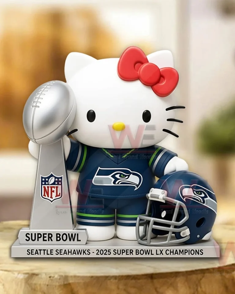 Hello Kitty x Seahawks Celebrating Super Bowl Champions Figure ...