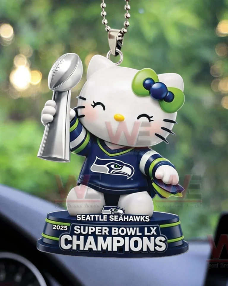 Hello Kitty x Seahawks Super Bowl LX Champions Car Ornament ...