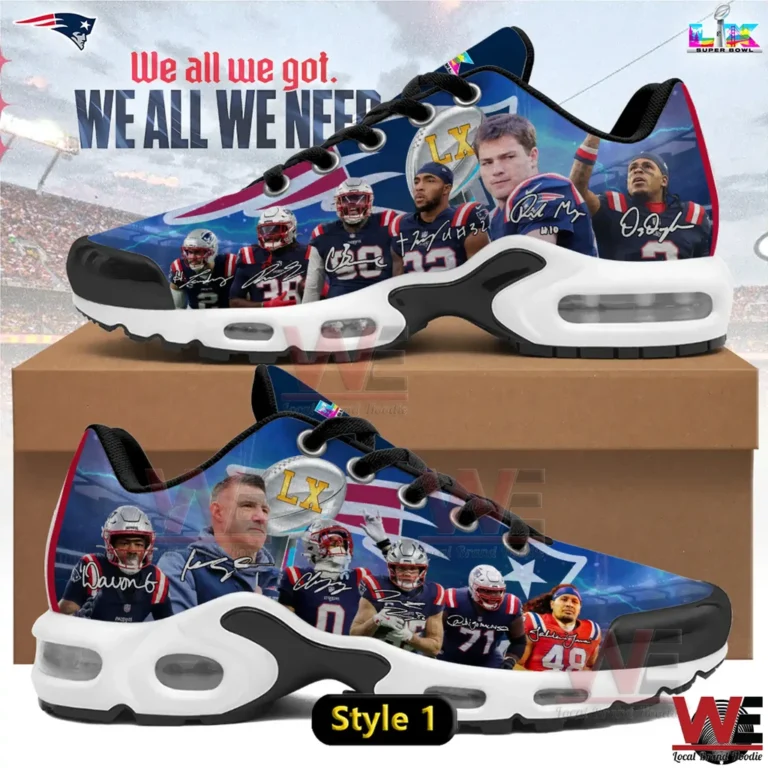 New England Patriots Super Bowl LX Champions 2025-26 Air Max Plus Shoes ...