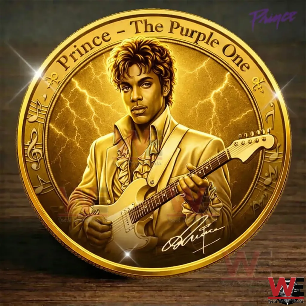 Prince The Purple One Signature Commemorative Coin - WeLocalBrandHoodie