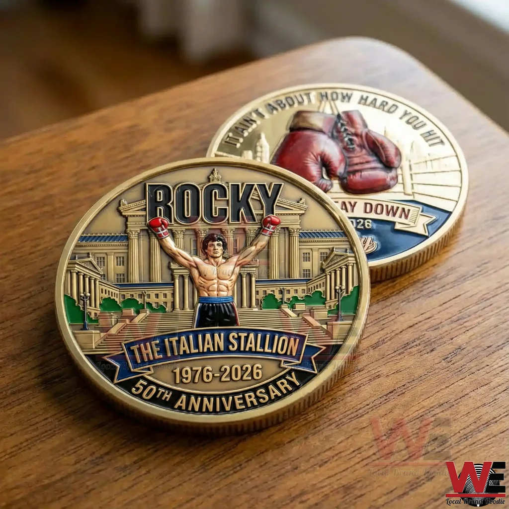 Hot Rocky Italian Stallion 50th Anniversary Coin - WeLocalBrandHoodie