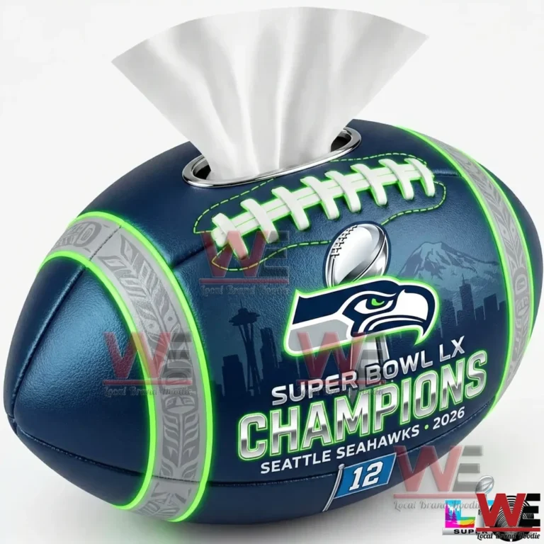 Seattle Seahawks Super Bowl LX Limited Edition Football Tissue Holder ...